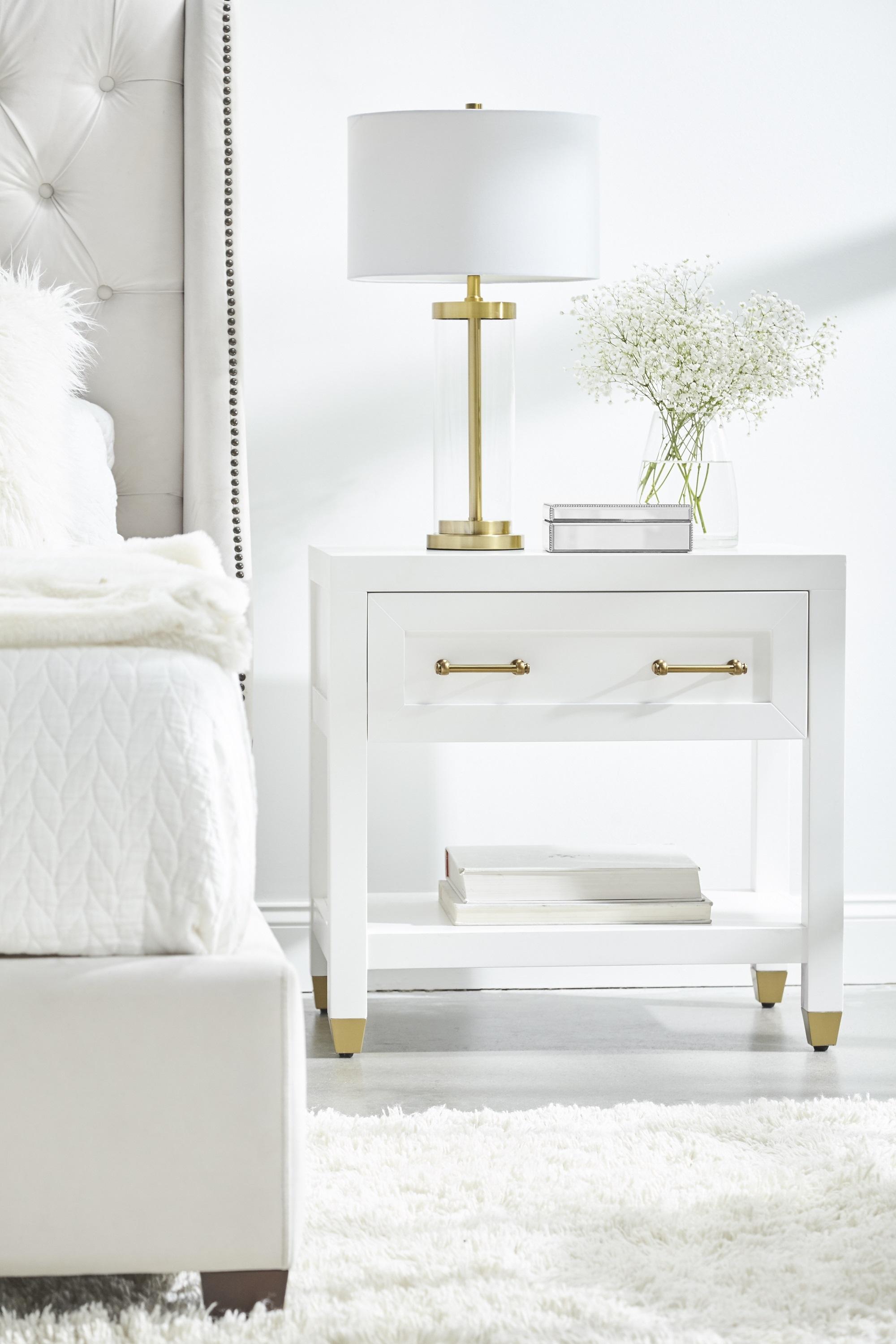 White one drawer nightstand store